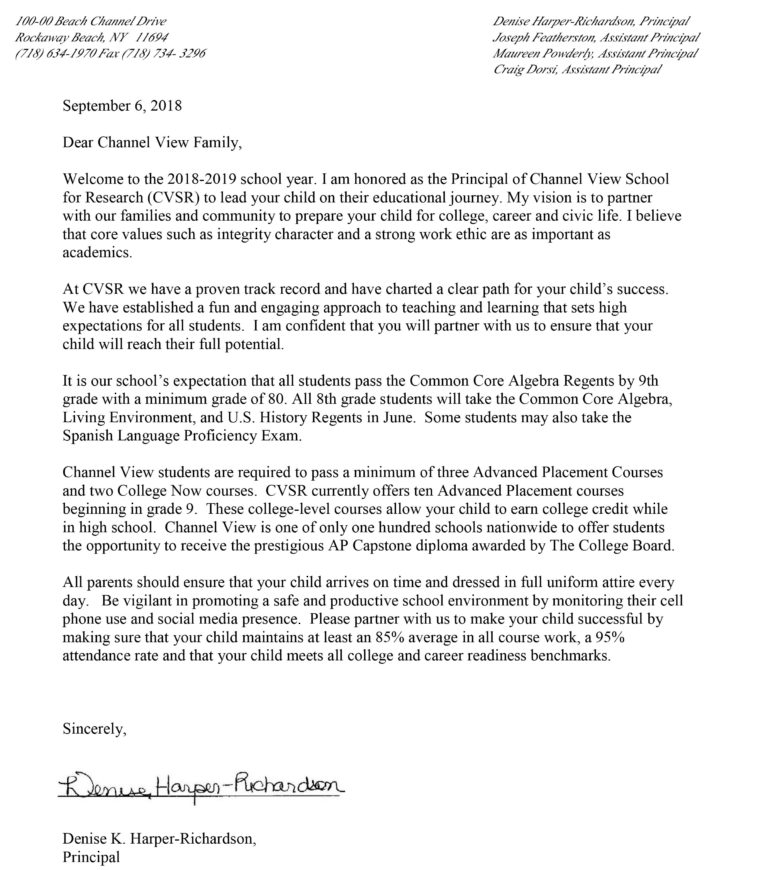 Principal’s Message | www.cvsr.info